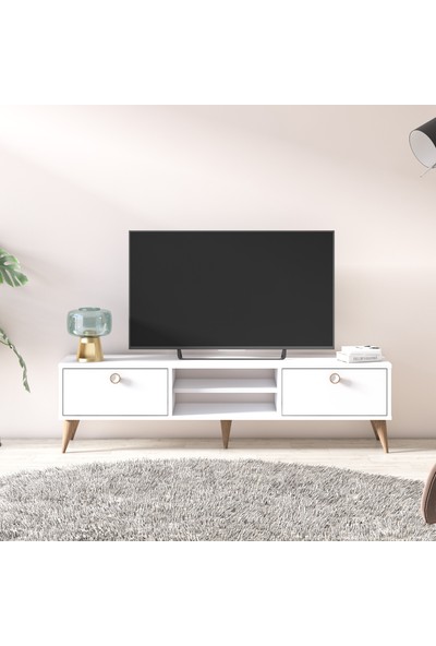 Ruum Store By Doğtaş Vega Tv Ünitesi Iki Kapaklı Yüksek Ayaklı Opak Beyaz Ruum Store By Doğtaş Vega Tv Ünitesi Iki Kapaklı Yüksek Ayaklı Opak Beyaz