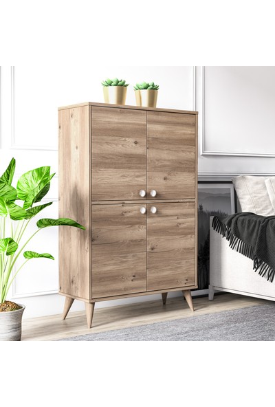Ruum Store By Doğtaş Vega Geniş Dört Kapaklı Dolap Meşe Ruum Store By Doğtaş Vega Geniş Dört Kapaklı Dolap Meşe
