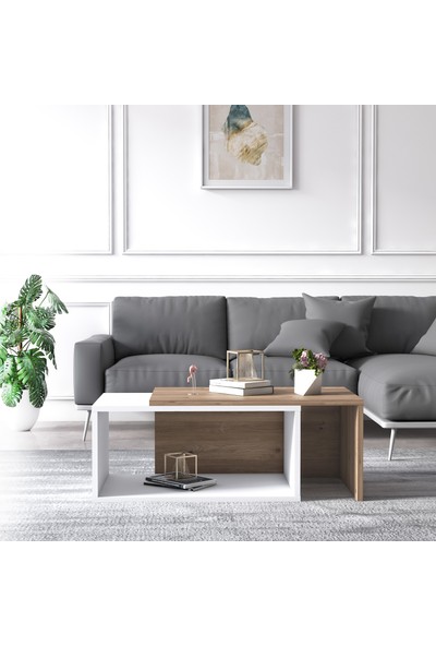 Ruum Store By Doğtaş Felica Ikili Orta Sehpa Meşe Opak Beyaz Ruum Store By Doğtaş Felica Ikili Orta Sehpa Meşe Opak Beyaz
