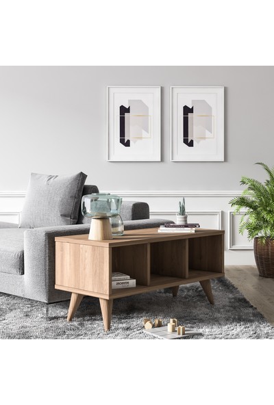 Ruum Store By Doğtaş Nona Üç Bölmeli Orta Sehpa Meşe