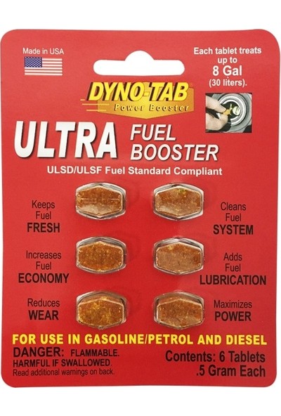 Dyno Tab Ultra Yakıt Performans Güçlendirici Benzin ve Dizel Dyno Tab Ultra Yakıt Performans Güçlendirici Benzin ve Dizel