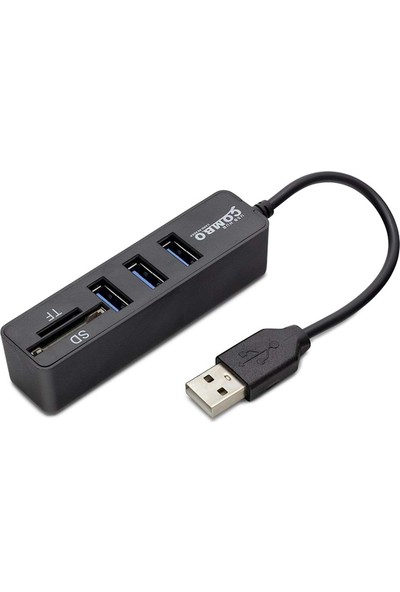 Hadron HR159 Hub USB 2.0 3 Port + TF & SD Card Reader 1 TB Uyumlu