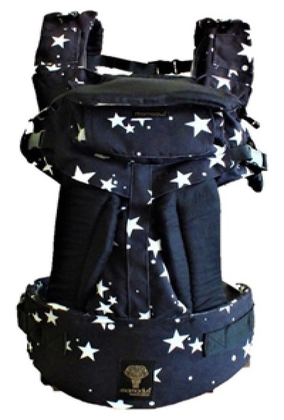 Mamadusbaby Her Yöne Beyaz Yıldızlar Ergonomik Kanguru