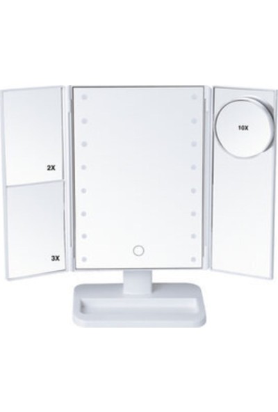 Mystyle 5 Bölmeli Katlanır LED Makyaj Aynası