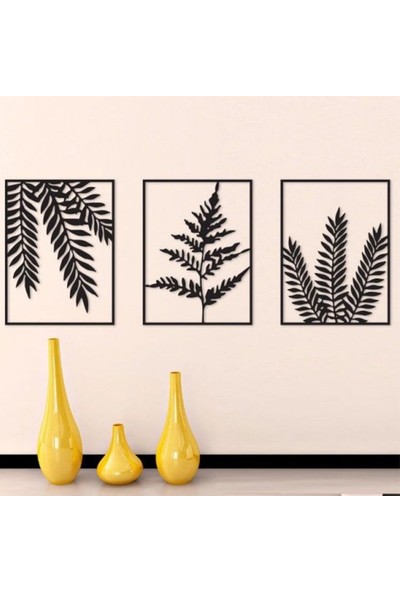 Thorqtech Yaprak Metal 3'lü Tablo 45 x 60 cm Thorqtech Yaprak Metal 3'lü Tablo 45 x 60 cm