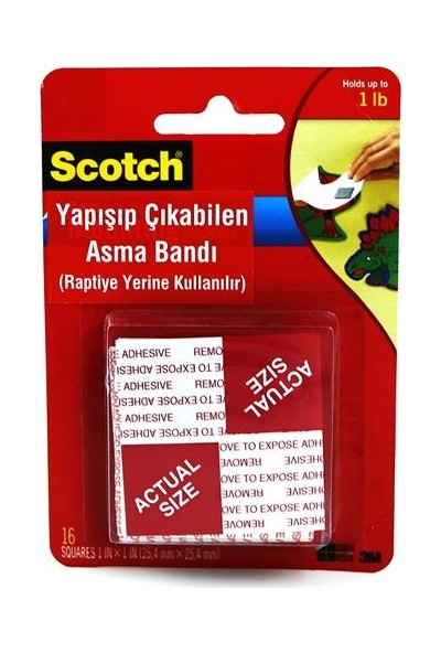 3M 108 Scotch Çift Taraflı Yapışıp Çıkabilen Bant 3M 108 Scotch Çift Taraflı Yapışıp Çıkabilen Bant