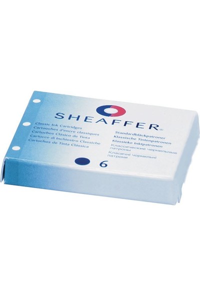 Sheaffer 96223 Dolma Kalem Tüpü 6'lı Mavi