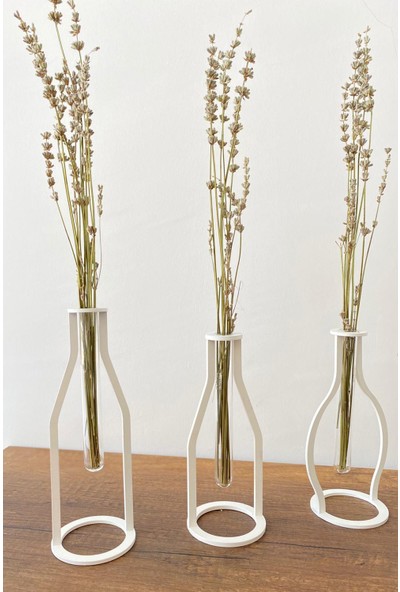 Thorqtech 3'lü Set Dekoratif Metal Vintage Vazo Beyaz Thorqtech 3'lü Set Dekoratif Metal Vintage Vazo Beyaz