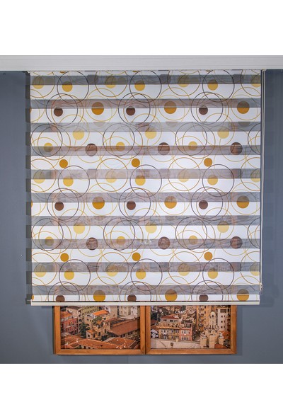 Anıper Zebra Perde Dijital Baskılı Kahve Sarı Geometrik Desen 110 x 200 cm Anıper Zebra Perde Dijital Baskılı Kahve Sarı Geometrik Desen 110 x 200 cm