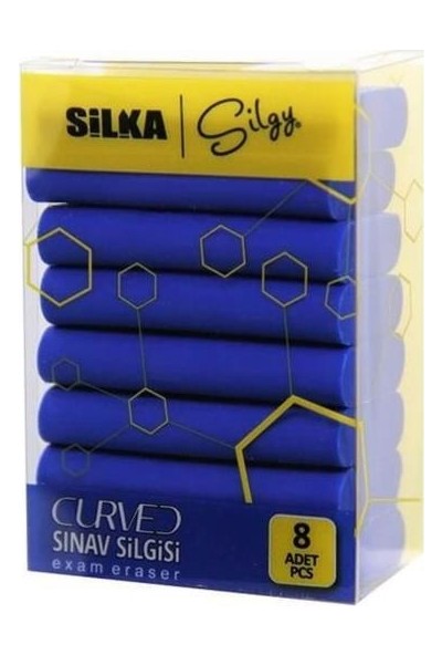 Silka Curved Sınav Silgisi 8'li Sg.53 Silka Curved Sınav Silgisi 8'li Sg.53