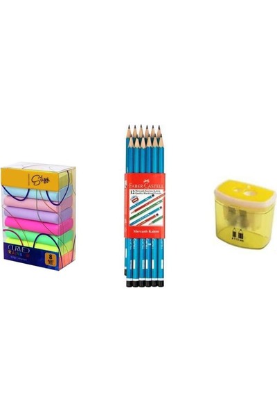 Silka Pastel Silgi + Kurşun Kalem + Kalemtraş Ofisinn 0006 Silka Pastel Silgi + Kurşun Kalem + Kalemtraş Ofisinn 0006