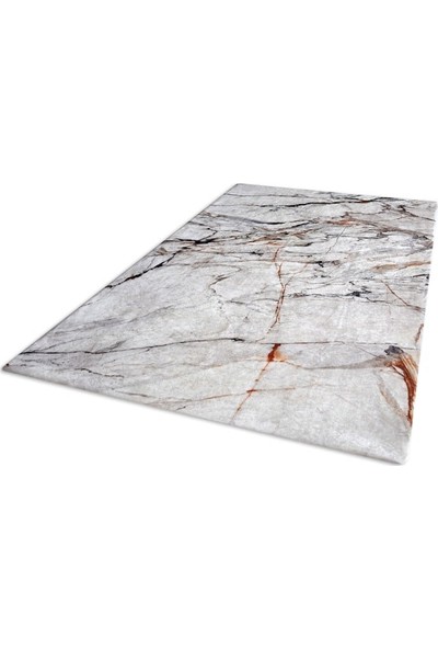 Nur Home Süngerli Lastikli Halı Örtüsü Nrh-31 Mermer Desen