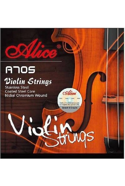 Alice A-705 Chrome Keman Teli Set