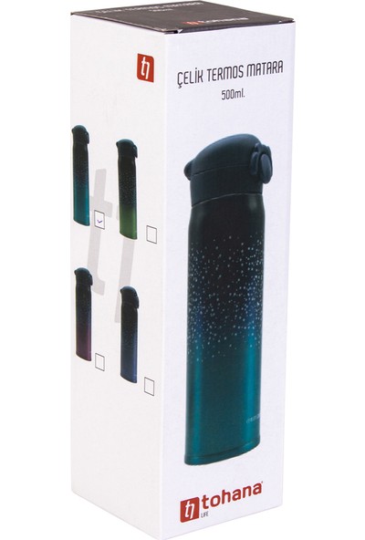 Tohana THN74763 Paslanmaz Çelik Matara 500 ml Tohana THN74763 Paslanmaz Çelik Matara 500 ml