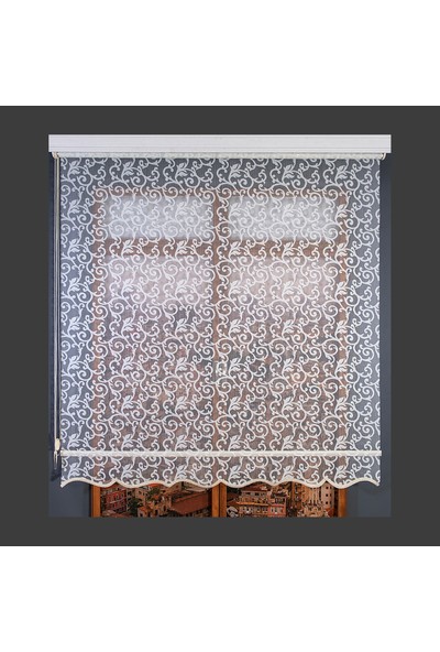 Anıper Simli Ekru Sarmaşık Petek Zemin Tül Stor 70x200 cm Anıper Simli Ekru Sarmaşık Petek Zemin Tül Stor 70x200 cm