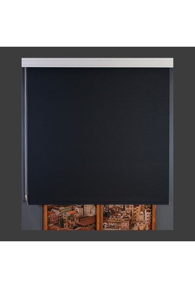 Aniper Siyah Ithal Mat Polyester Stor Perde 70x200 cm