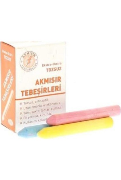 Akmısır Tozsuz Renkli Tebeşir Akmısır Tozsuz Renkli Tebeşir