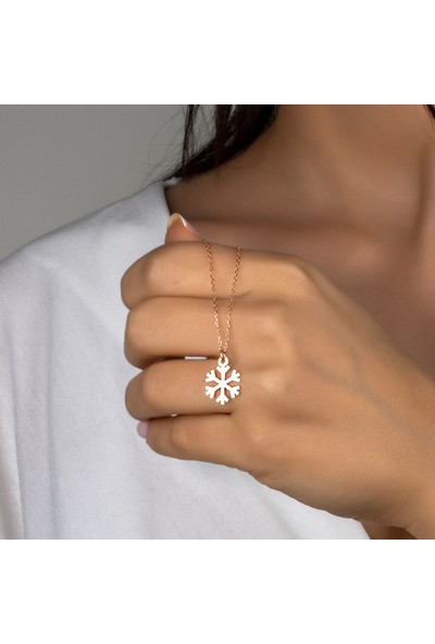 Else Silver Gümüş Kar Tanesi Kolye