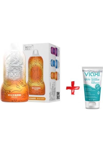 Leten Emiş Yapabilen Içi Tırtıklı Ultra Yumuşak Mastürbatör Turuncu +Jel Leten Emiş Yapabilen Içi Tırtıklı Ultra Yumuşak Mastürbatör Turuncu +Jel