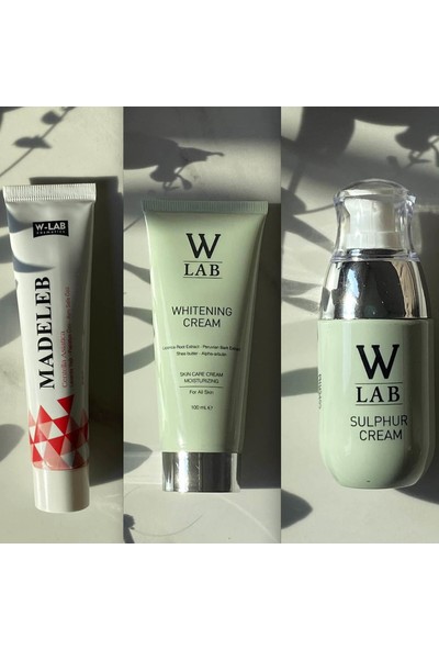 W-Lab Whitening Cream Krem + Kükürt Krem + Madeleb Krem