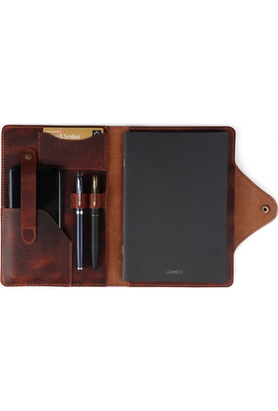 Londo Büyük Boy Hakiki Deri Organizer Not Defteri