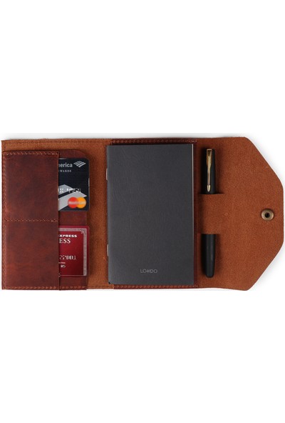 Londo Küçük Boy Hakiki Deri Organizer Not Defteri