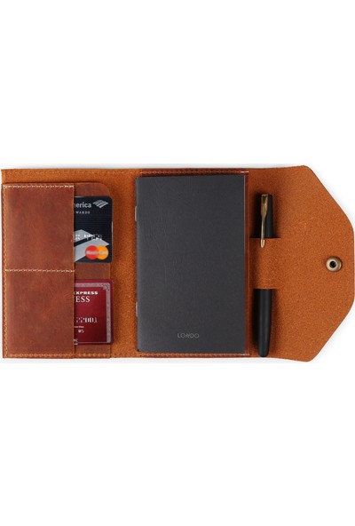 Londo Küçük Boy Hakiki Deri Organizer Not Defteri