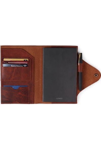 Londo Orta Boy Hakiki Deri Organizer Not Defteri