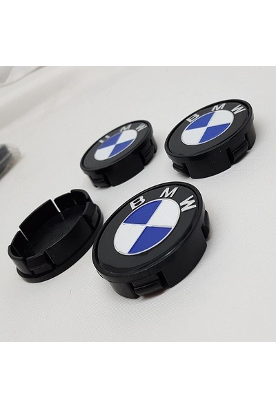Yed Jant Göbeği Bmw 58/55 (55 mm Yuva) Mavi 4'lü Set