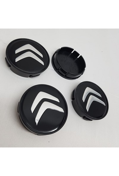 Yed Jant Göbeği Citroen 58-55 55 mm Yuva 4'lü Set Siyah