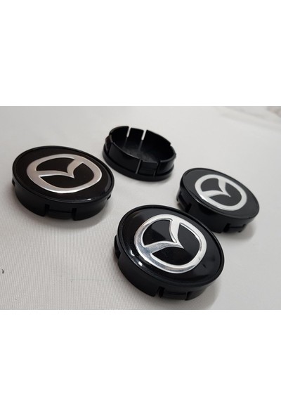 Yed Jant Göbeği Mazda 58/55 (55 mm Yuva) 4'lü Set Siyah