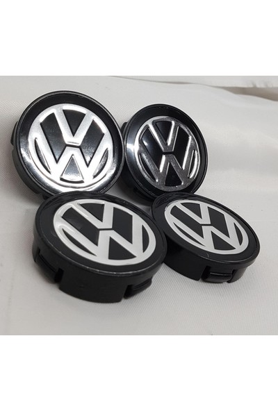 Yed Jant Göbeği Volkswagen 58/55 (55 mm Yuva) 4'lü Set Siyah