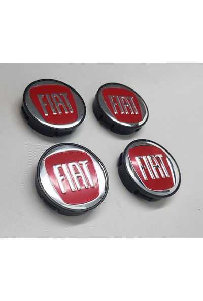 Yed Jant Göbeği Fiat 58/55 55 mm Yuva 4'lü Set Kırmızı