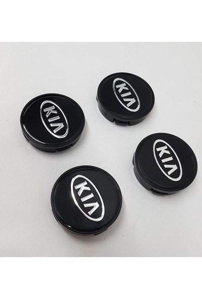 Yed Jant Göbeği Kia 58/55 (55 mm Yuva) 4'lü Set Siyah