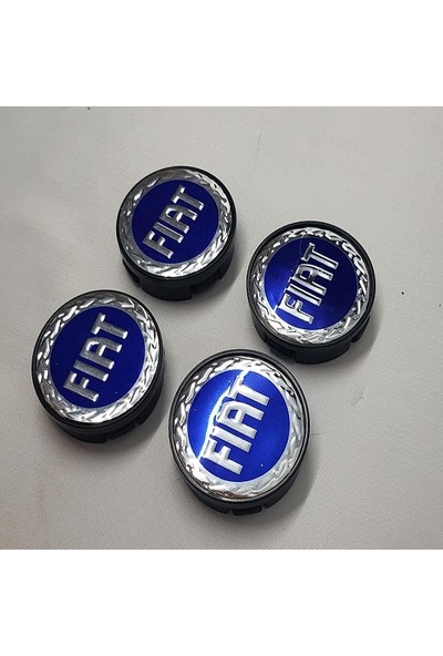 Yed Jant Göbeği Fiat 58/55 55 mm Yuva 4 Lü Set Mavi