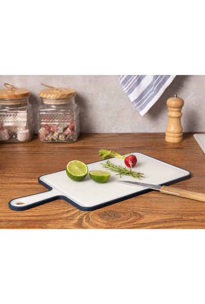 English Home Basic Plastik Saplı Kesme Tahtası 40 cm Lacivert English Home Basic Plastik Saplı Kesme Tahtası 40 cm Lacivert