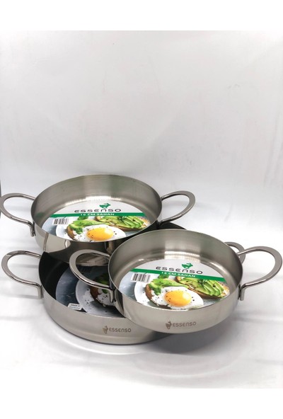 Essenso Tabansız Çelik Sahan (Tava) 3'lü Set Essenso Tabansız Çelik Sahan (Tava) 3'lü Set