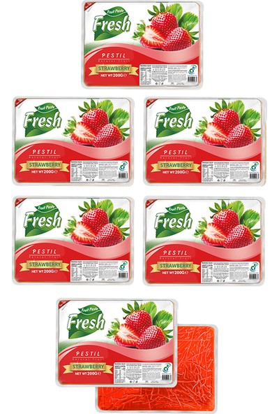 Fresh 6'lı Çilek Pestili 200 gr