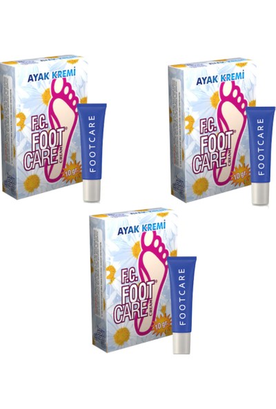 F.C. Foot Care Ayak Kokusu Giderici Krem 3 Adet + Çorap