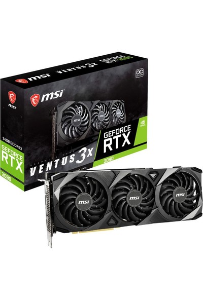 MSI GEFORCE RTX 3090 VENTUS 3X 24G OC 24GB GDDR6X 384Bit NVIDIA Ekran Kartı MSI GEFORCE RTX 3090 VENTUS 3X 24G OC 24GB GDDR6X 384Bit NVIDIA Ekran Kartı