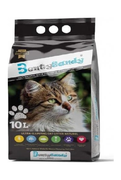 Benty Sandy İnce Taneli Doğal Topaklaşan Kedi Kumu AloeVera 10 lt