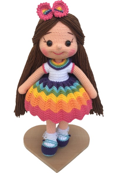 Simay Store Amigurumi Organik Karnaval Örgü Bebek 35 cm Simay Store Amigurumi Organik Karnaval Örgü Bebek 35 cm