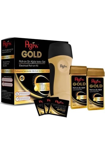 Agiss Gold Kartuş Roll On Ağda Isıtıcı Set Agiss Gold Kartuş Roll On Ağda Isıtıcı Set