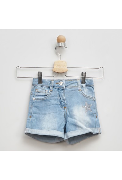 Panço Kız Çocuk Denim Şort
