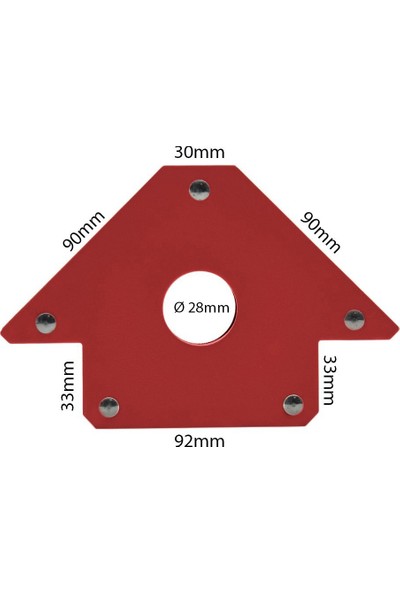 Rox Wood Manyetik Açılı Kaynak Tutucu Mıknatıs Gönye 50 lbs