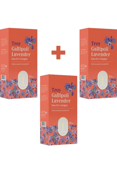 Gallipoli Lavender Lavanta Yağlı Kolonya 80 Derece Lavanta Kolonyası Cam Şişe 260 ml 3 Adet Gallipoli Lavender Lavanta Yağlı Kolonya 80 Derece Lavanta Kolonyası Cam Şişe 260 ml 3 Adet