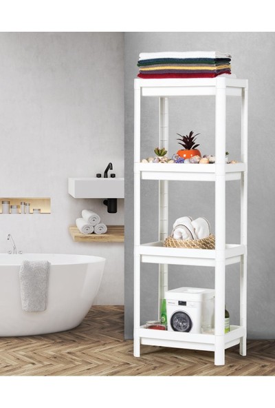 Fenx Concept Vesken 3 Katlı Beyaz Bölmeli Banyo Raf Düzenleyici Fenx Concept Vesken 3 Katlı Beyaz Bölmeli Banyo Raf Düzenleyici