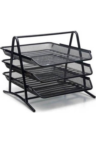 Linea Fileli Evrak Rafı Siyah 3'lü