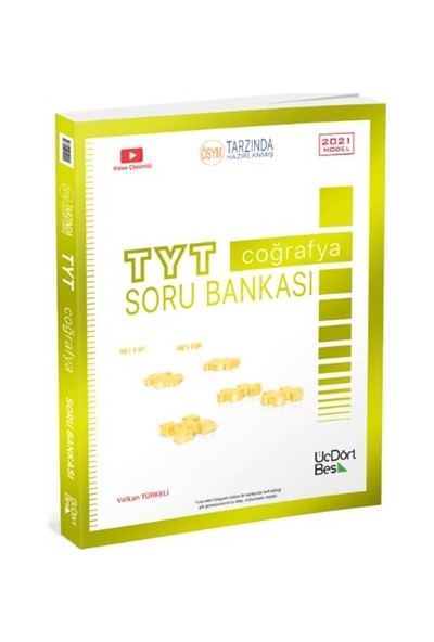 ÜçDörtBeş Yayınları TYT Coğrafya Soru Bankası