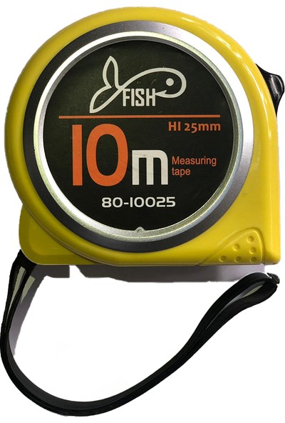 Fi̇sh Fish Çelik Şerit Metre,10 mt x 25MM Fi̇sh Fish Çelik Şerit Metre,10 mt x 25MM